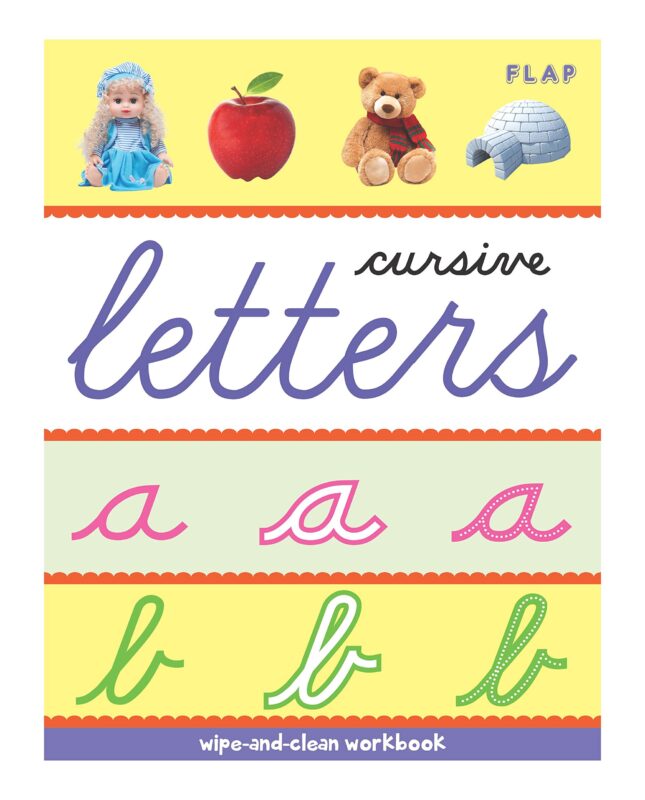 FLAP - Wipe and Clean - Cursive Writing - littlelearns.com