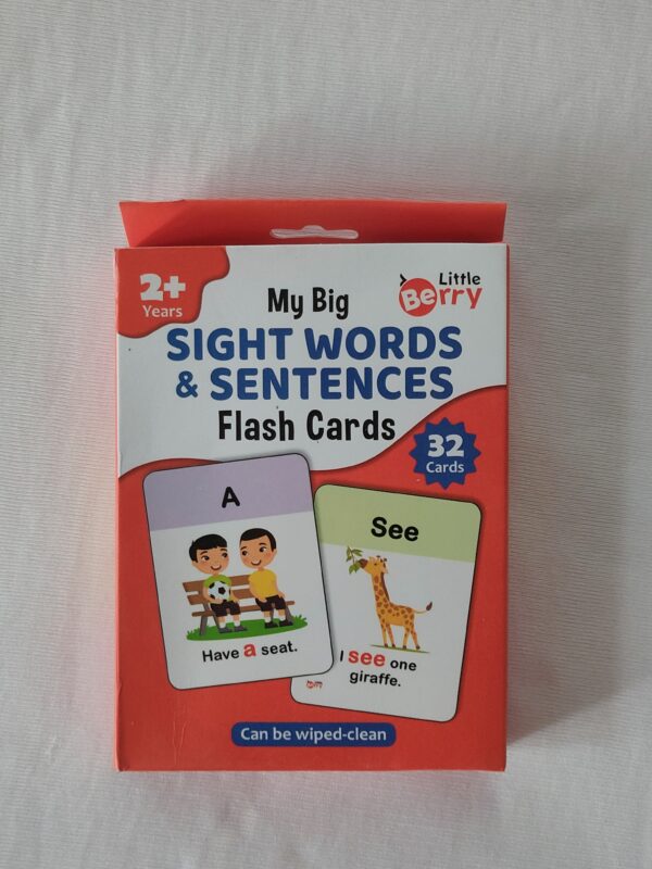 Sight words and Sentences Flash Cards - littlelearns.com