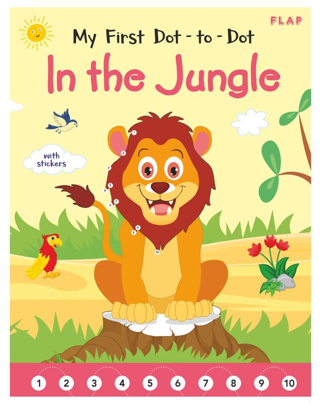 FLAP - My First Dot to Dot - In The Jungle - littlelearns.com