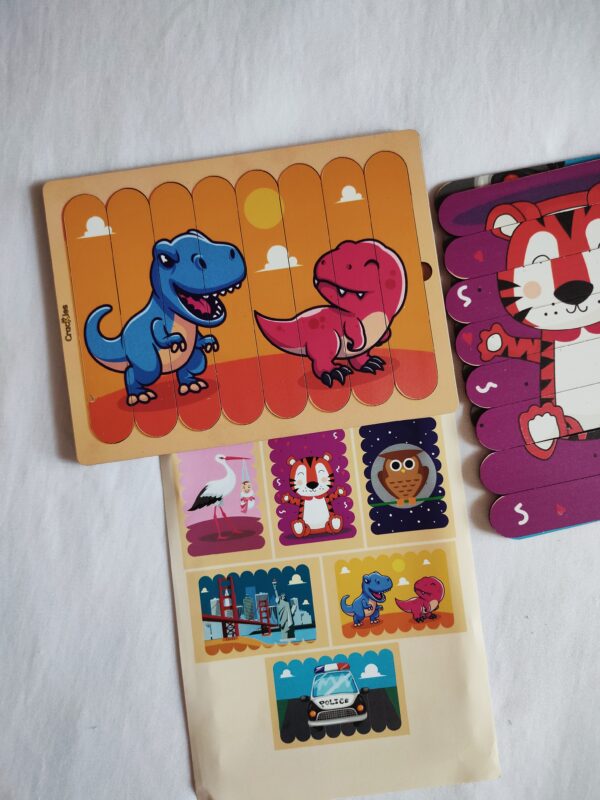 Wooden 24-Pieces Stick Puzzles For Toddlers - littlelearns.com